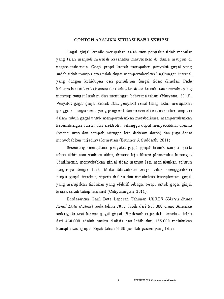 Contoh Analisis Situasi | PDF