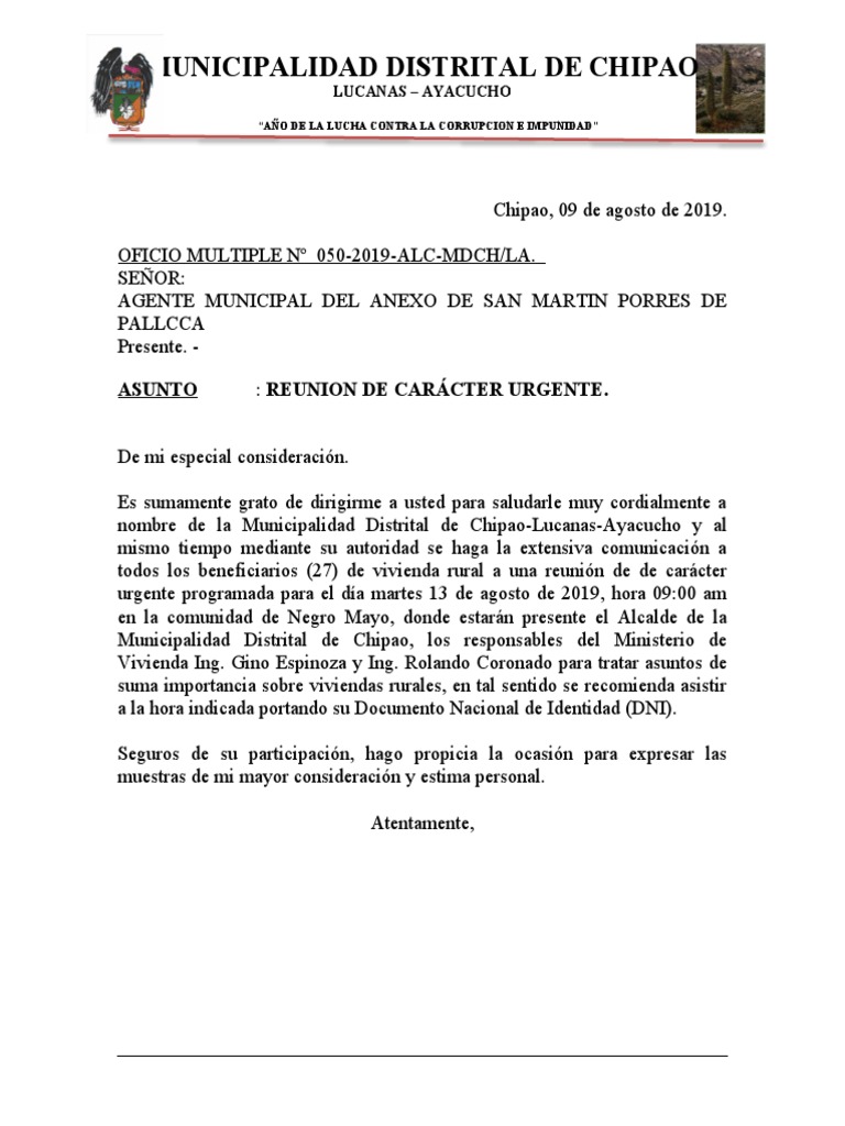 Modelo de Oficio Publico | PDF