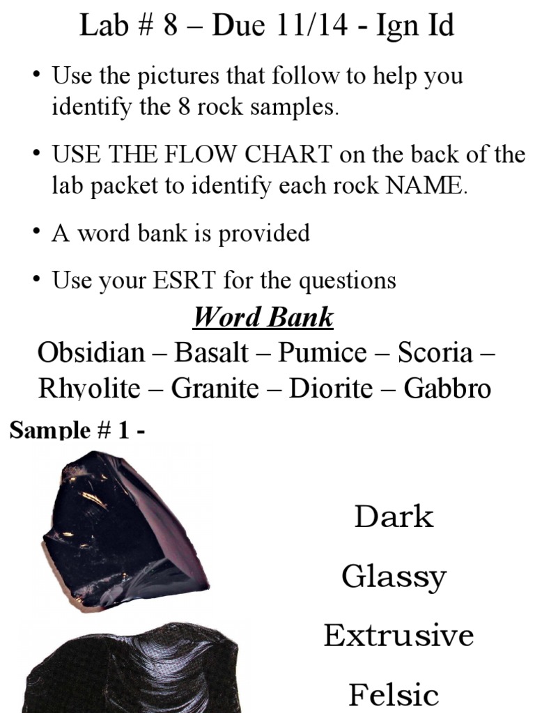 Igneous Rock Identification Lab Guide | PDF