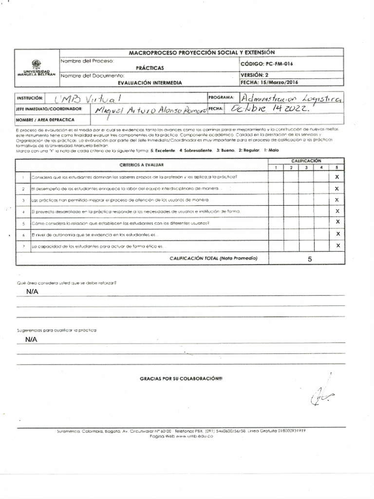 U1 - Actividad de Aprendizaje para RA Actividad 5 Evaluación de Desempeño Inicial | PDF