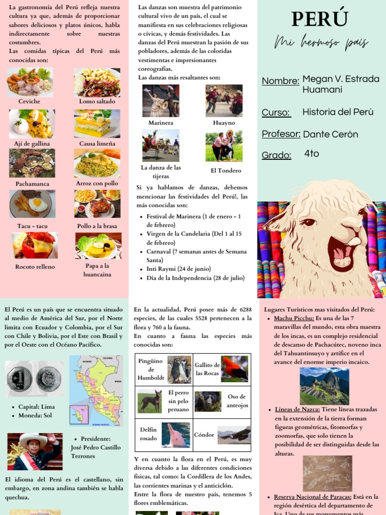 Tríptico - Perú | PDF | Perú | Imperio Inca