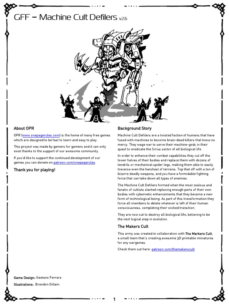 Machine Cult Defilers Overview | PDF | Military Technology | Tools