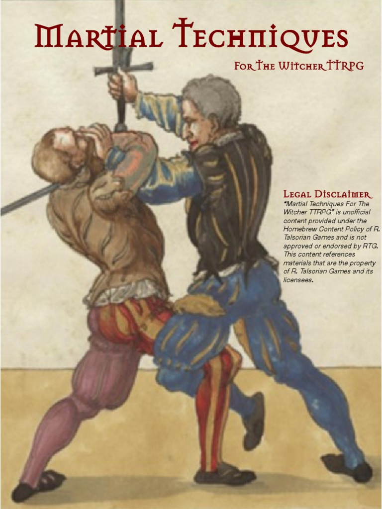 Martial Techniques for Witcher TTRPG | PDF