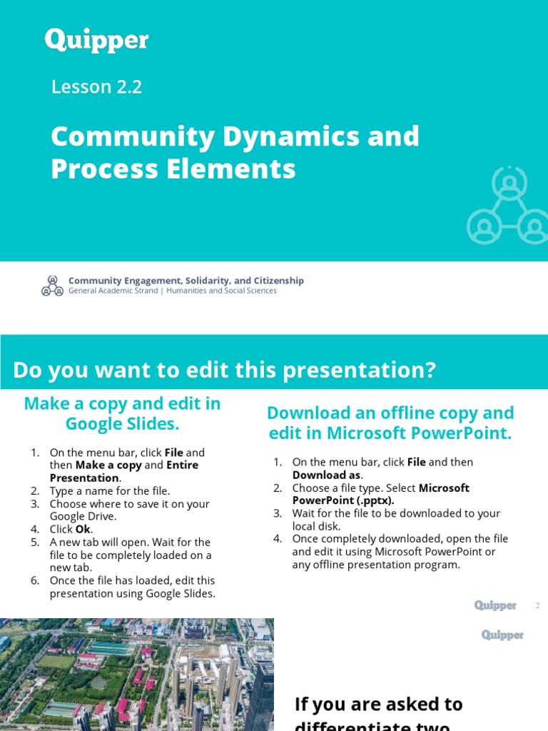 CSC Q3 0202 - PS - Community Dynamics and Process Elements | PDF ...