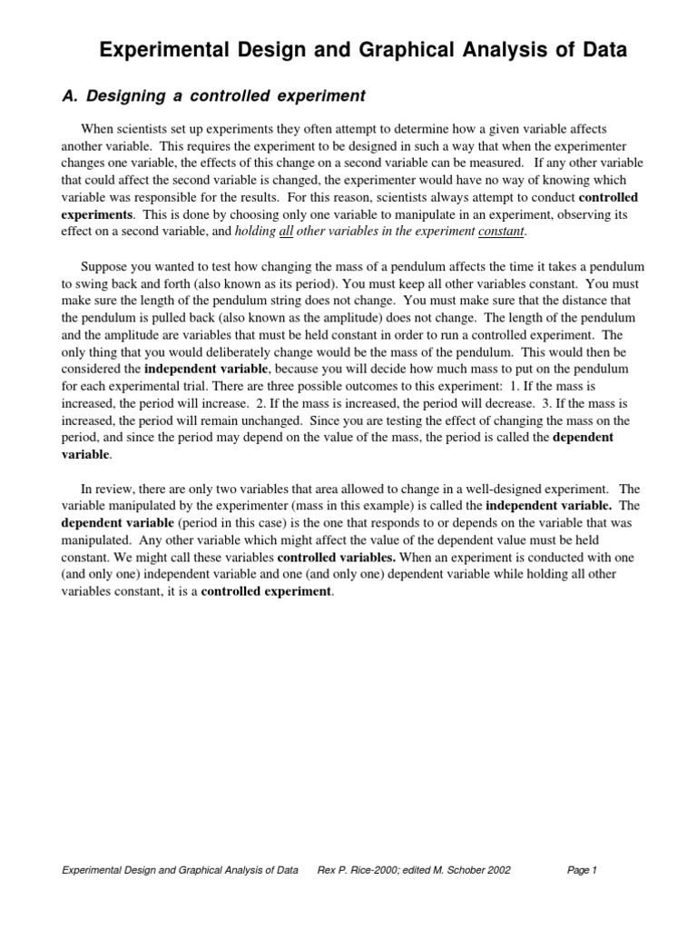 Experimental Design Analysis | PDF | Experiment | Dependent And ...