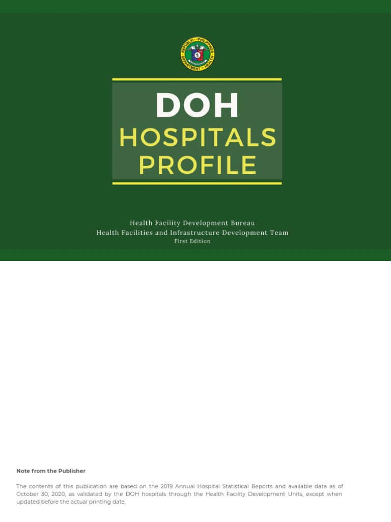 DOH Hospitals Profile, First Edition | PDF | Hospital | Patient