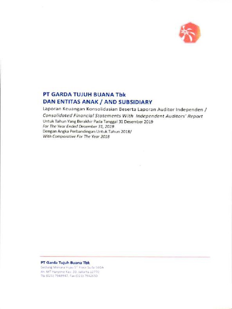 FY 2019 GTBO Garda+Tujuh+Buana+Tbk | PDF