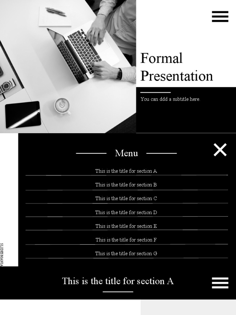 Formal Presentation With Menu SlidesMania | PDF