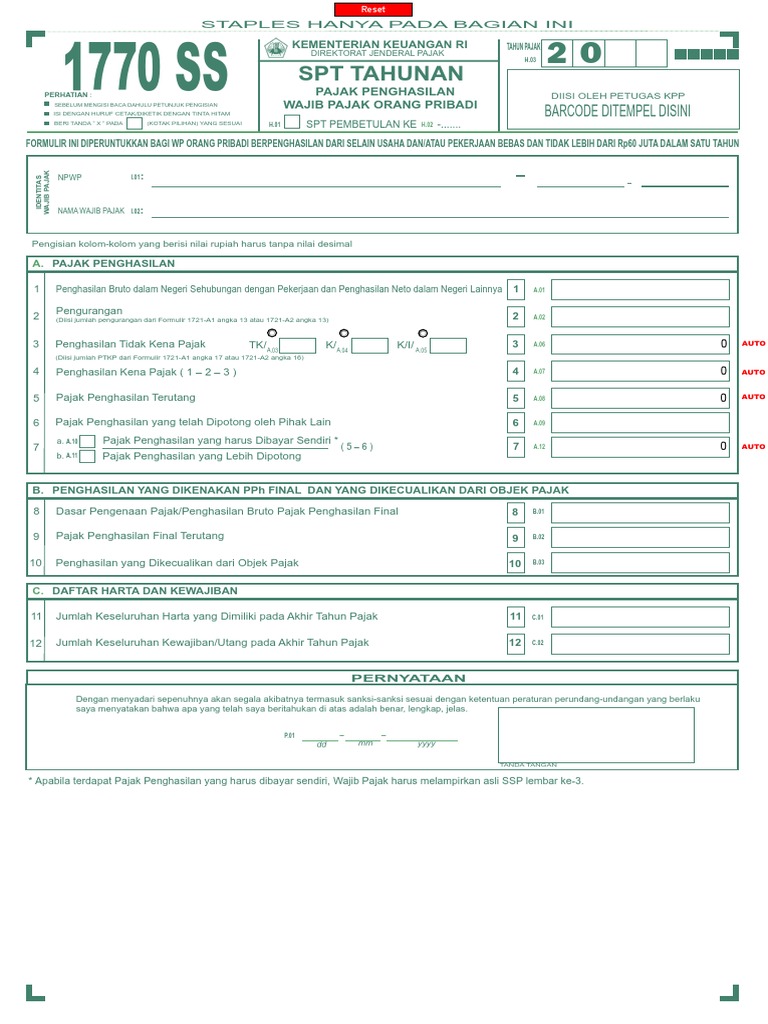Formulir 1770 SS-2 | PDF