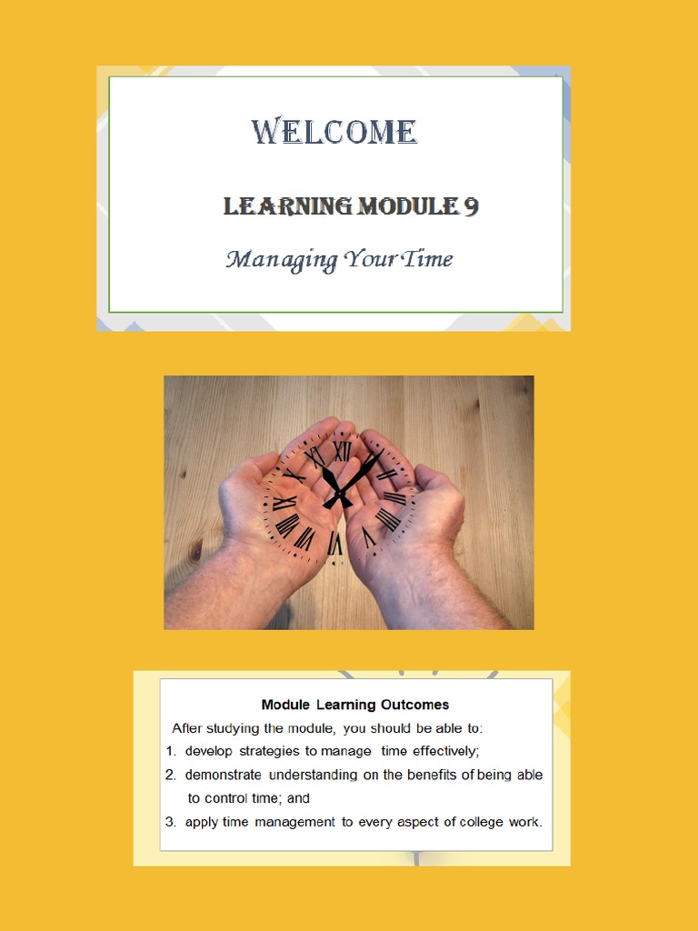 Module 9 - Managing Your Time | PDF