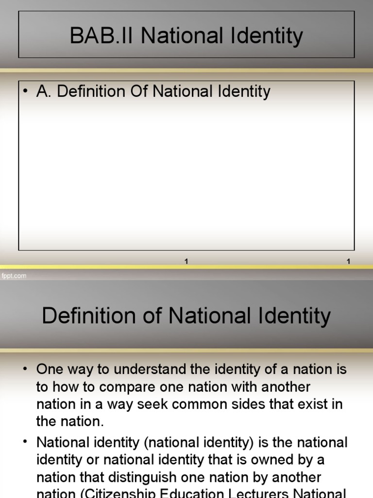 Civic Education Second Meet National Identity | PDF | Indonesia | Nation