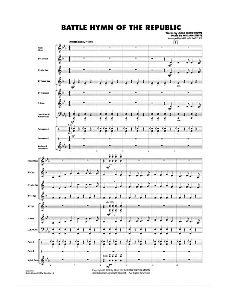 Battle Hymn of The Republic | PDF