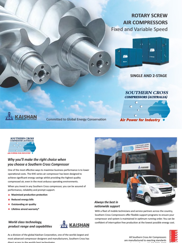 Southern Cross Compressors KHE Brochure | PDF | Electric Motor ...