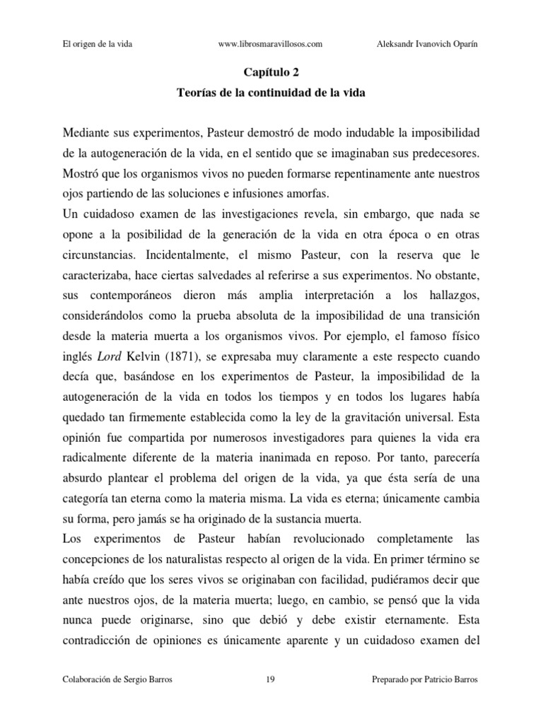 Parte 2 | PDF | Abiogénesis | Vida