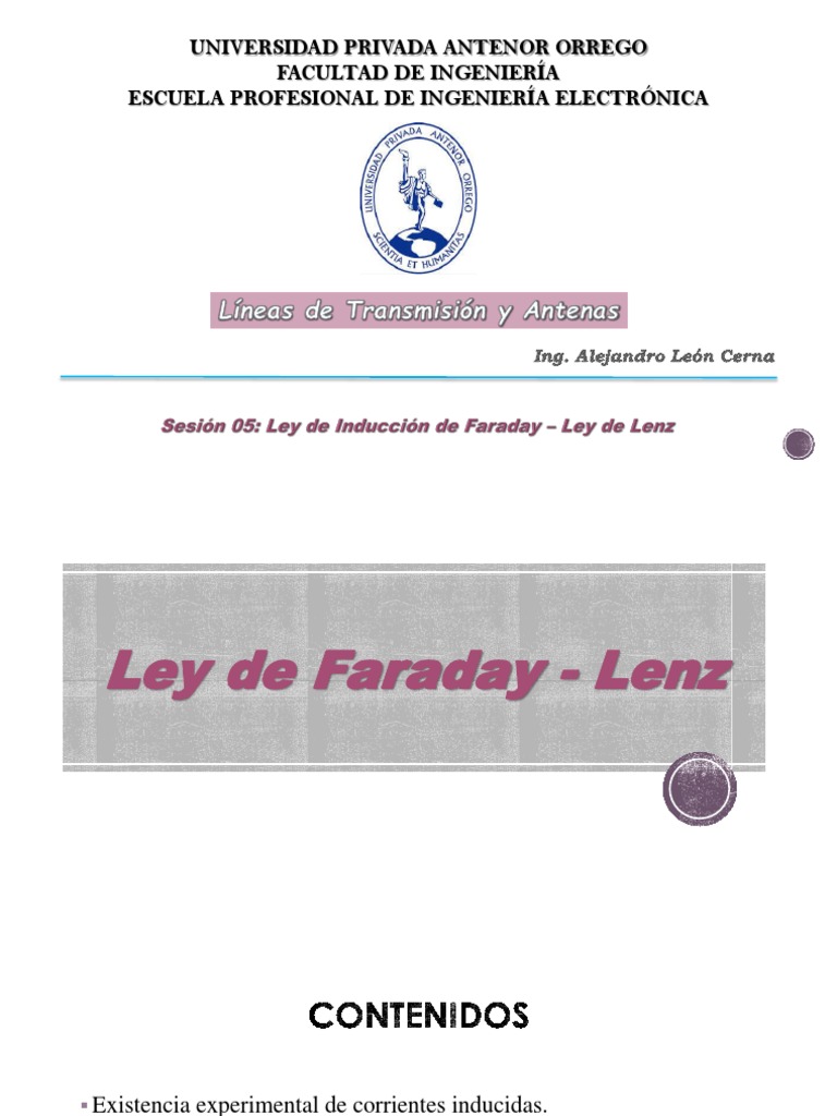 Ley de Faraday - Lenz - 3° Ecuación de Maxwell | PDF | Inducción ...