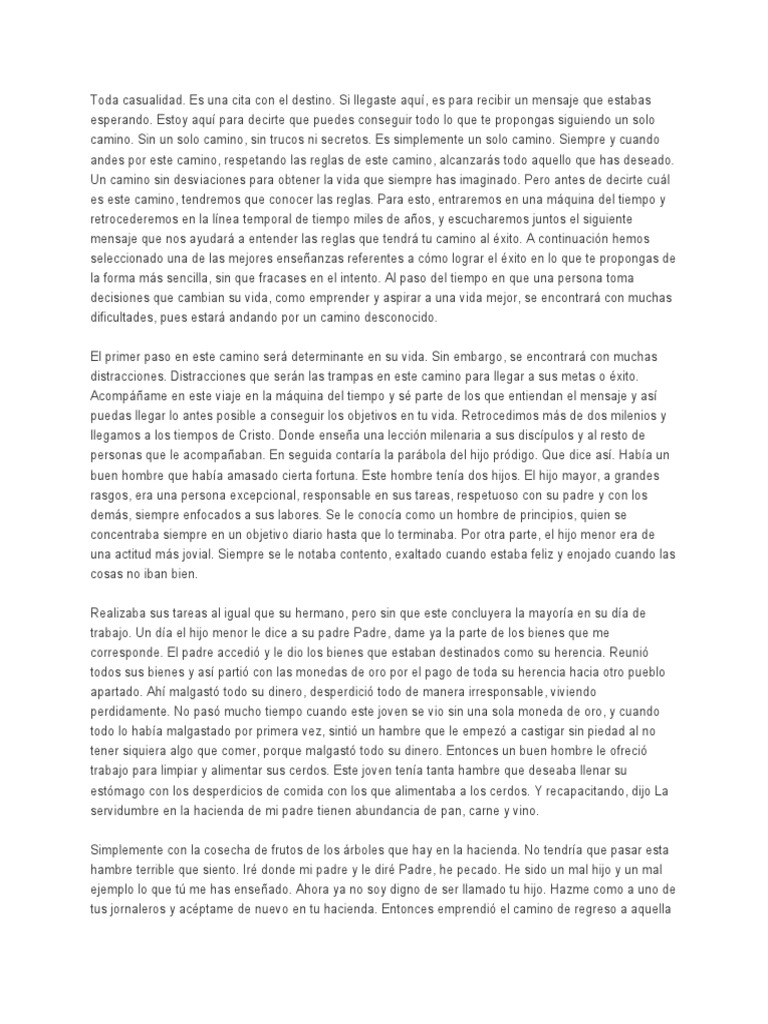 La Parábola Del Hijo Prodigo Pdf