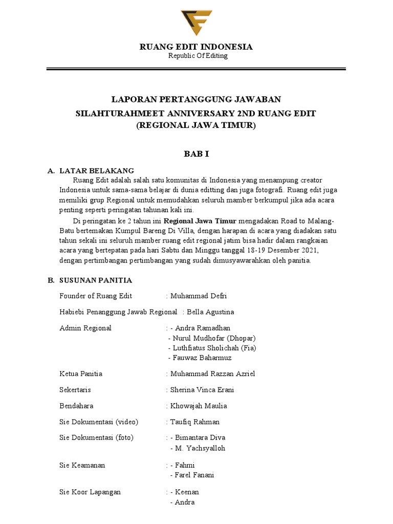 LPJ Anniversary 2ND Ruang Edit Jteam | PDF