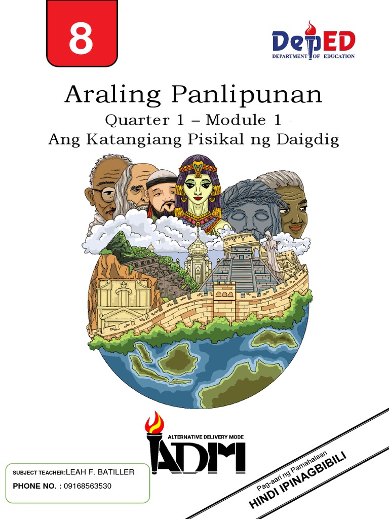 AP8 q1 Mod1 Ang Katangiang Pisikal NG Daigdig v3 | PDF | Geography | Nature