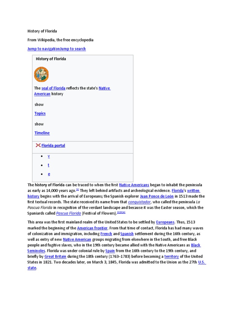 History of Florida | PDF | Florida | Seminole