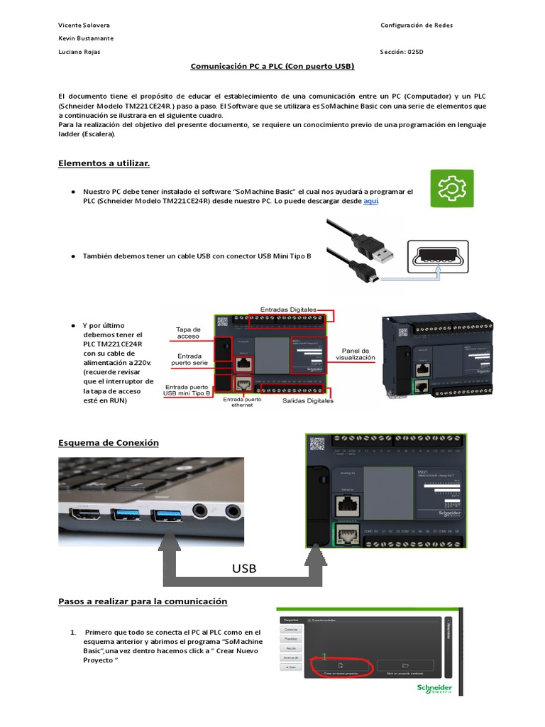 Comunicación PC A PLC Por USB | PDF | Controlador lógico programable | USB