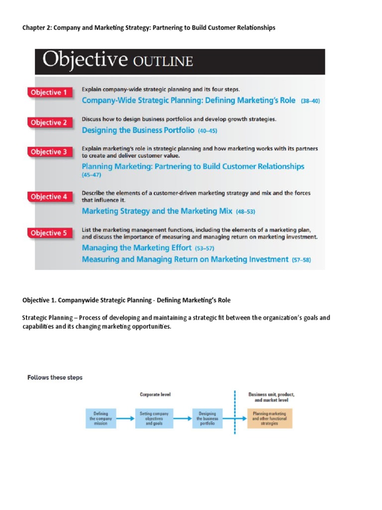 Chapter 2. Company and Marketing Strategy - Partnering To Build ... Chapter 2. Company and Marketing Strategy - Partnering To Build ...