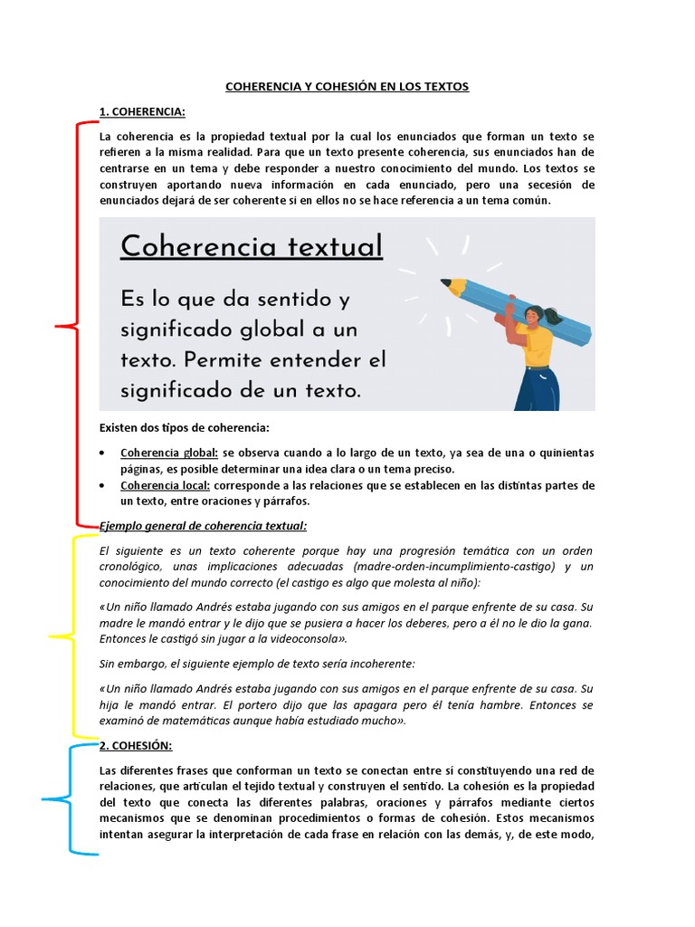 Coherencia y Cohesión en Los Textos 3 | PDF