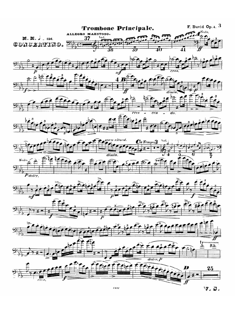 Trombone-Concertino F DAVID | PDF