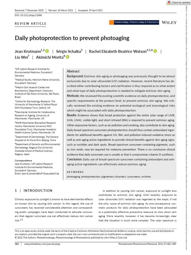 Photoderm Photoimm Photomed - 2021 - Krutmann - Daily Photoprotection ...