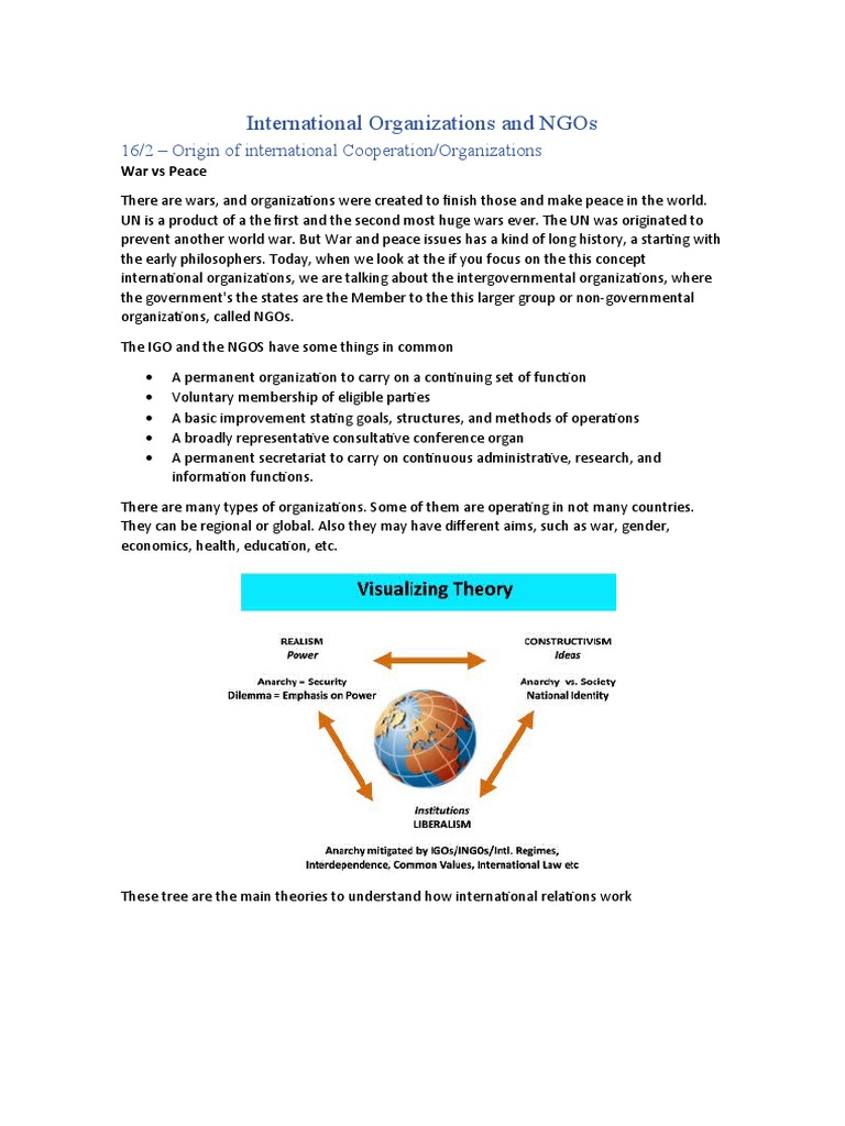 International Organizations and NGOS | PDF | United Nations ...