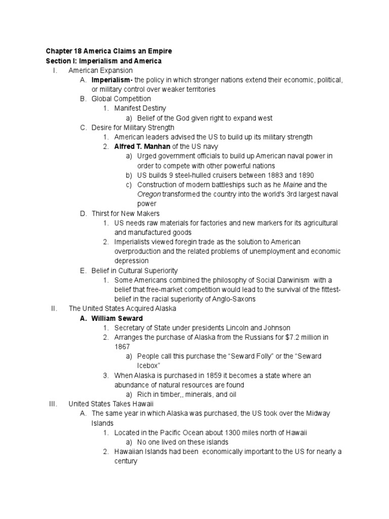 Chapter 18 American History | PDF | Cuba | Puerto Rico