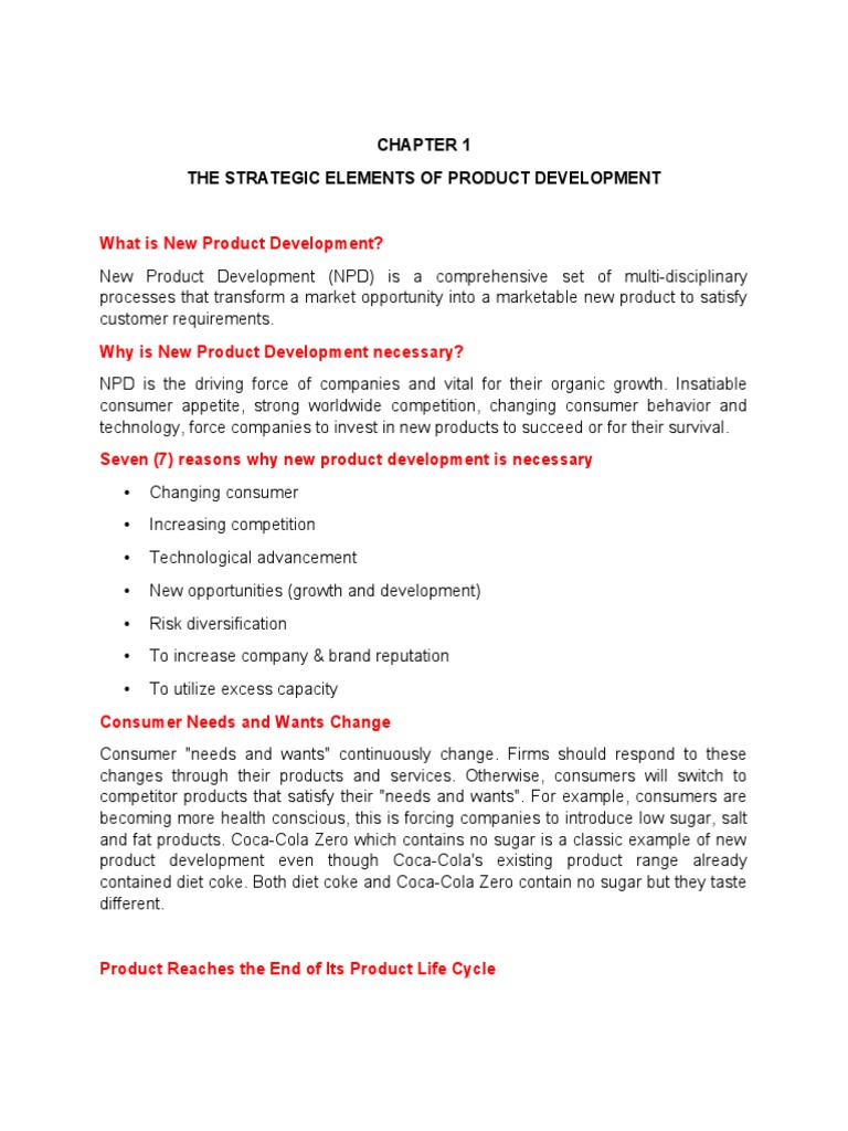 Strategic Elements of Product Development | PDF | New Product Development | Innovation