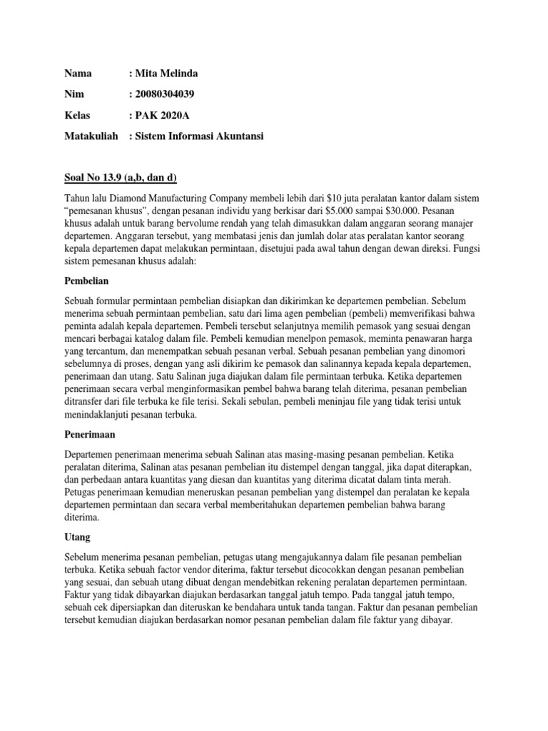 SIA Tugas Sebelum UTS | PDF