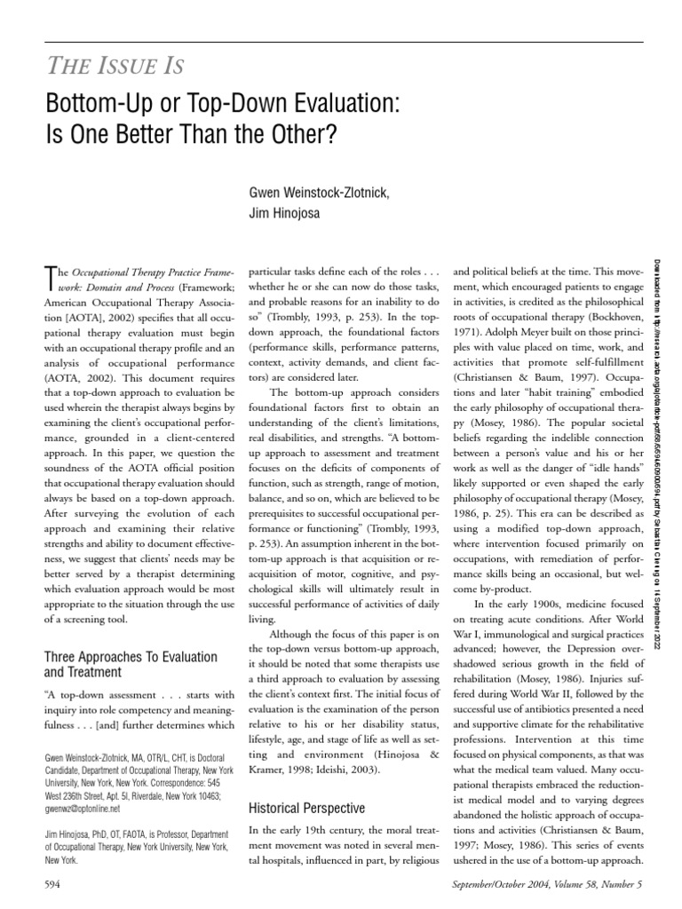 Bottom Up or Top Down Evaluation Is One Better Than The Other | PDF