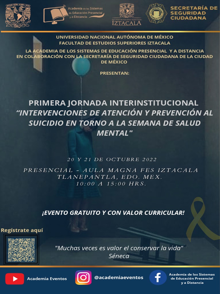 PROGRAMA PRIMERA JORNADA INTERINSTITUCIONAL (5.5 × 8.5 In) | PDF | Sicología | Ciencias de la Salud