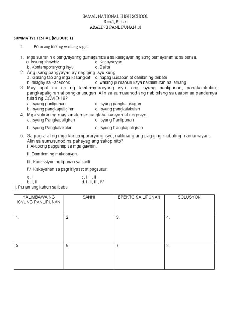 Summative Perf Task | PDF