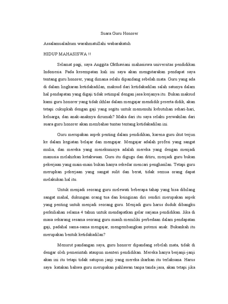 Teks Orasi Aksi | PDF