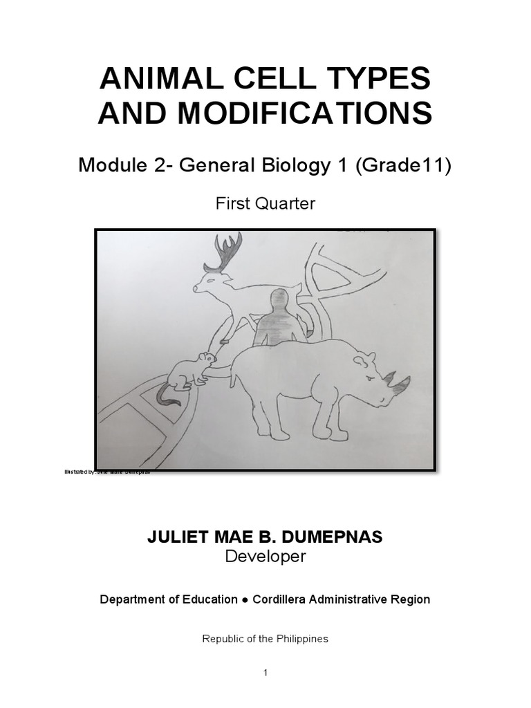 GenBio1-11 - q1 - Mod2 - Animal Cell Types and Modification - Dumepnas ...