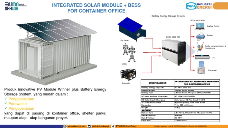 Integrated Solar BESS for Container Offices | PDF | Alternating Current ...