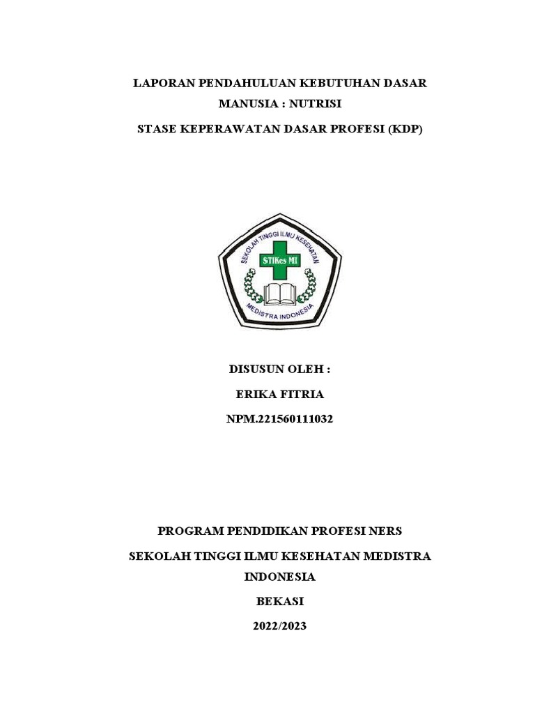 LP Kebutuhan Dasar Manusia - Nutrisi - Erika Fitria | PDF