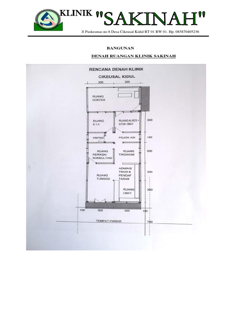 Bangunan, Saranan Prasarana Obat Alkes Klinik Sakinah | PDF