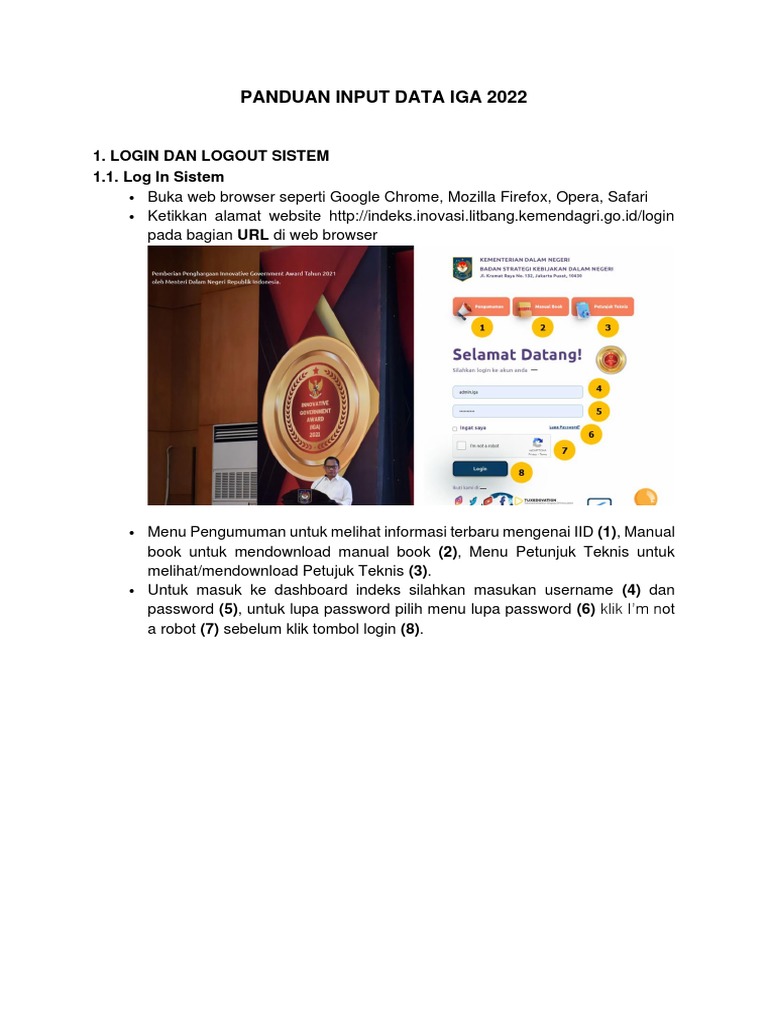 Panduan Input Data Iga Klaten 2022 | PDF | Bisnis
