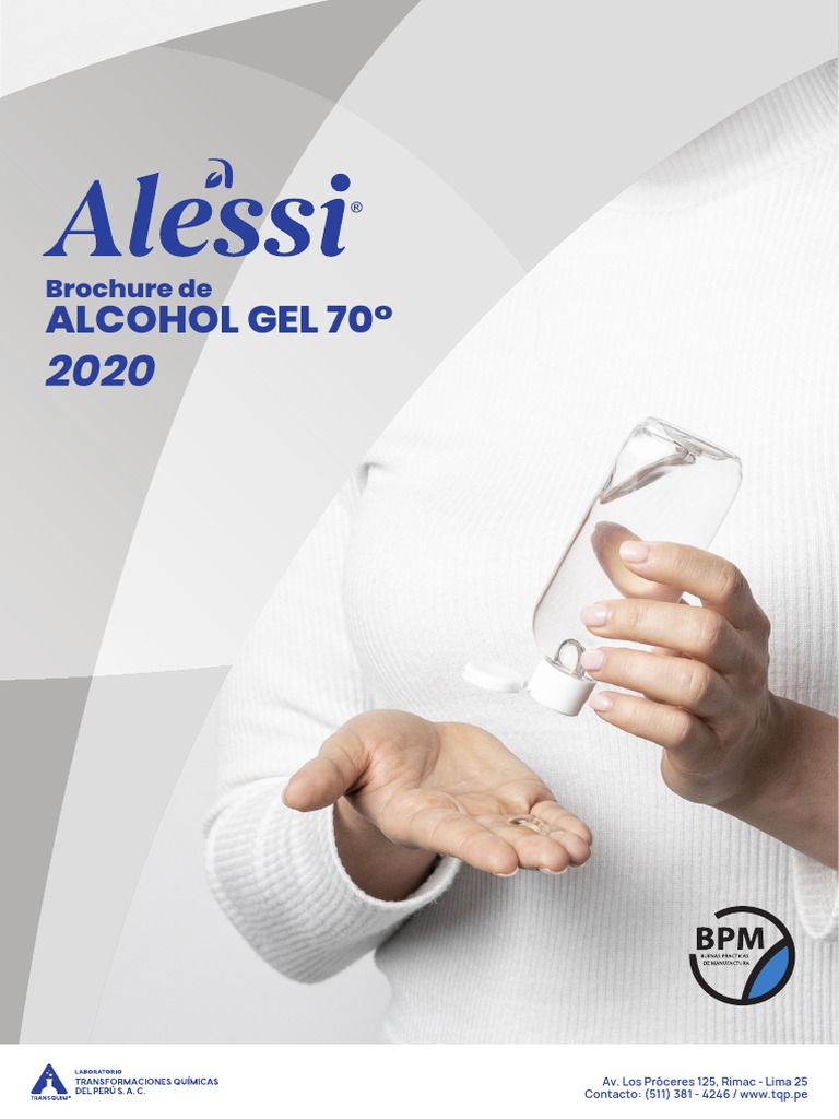 brochure alessi alcohol gel 70 | PDF | Etanol | Agua