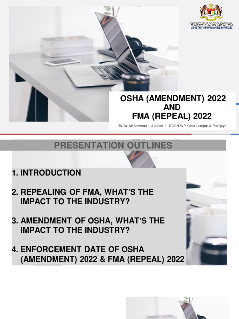 OSHA Amendment 2022 | PDF | Occupational Safety And Health ... OSHA Amendment 2022 | PDF | Occupational Safety And Health ...