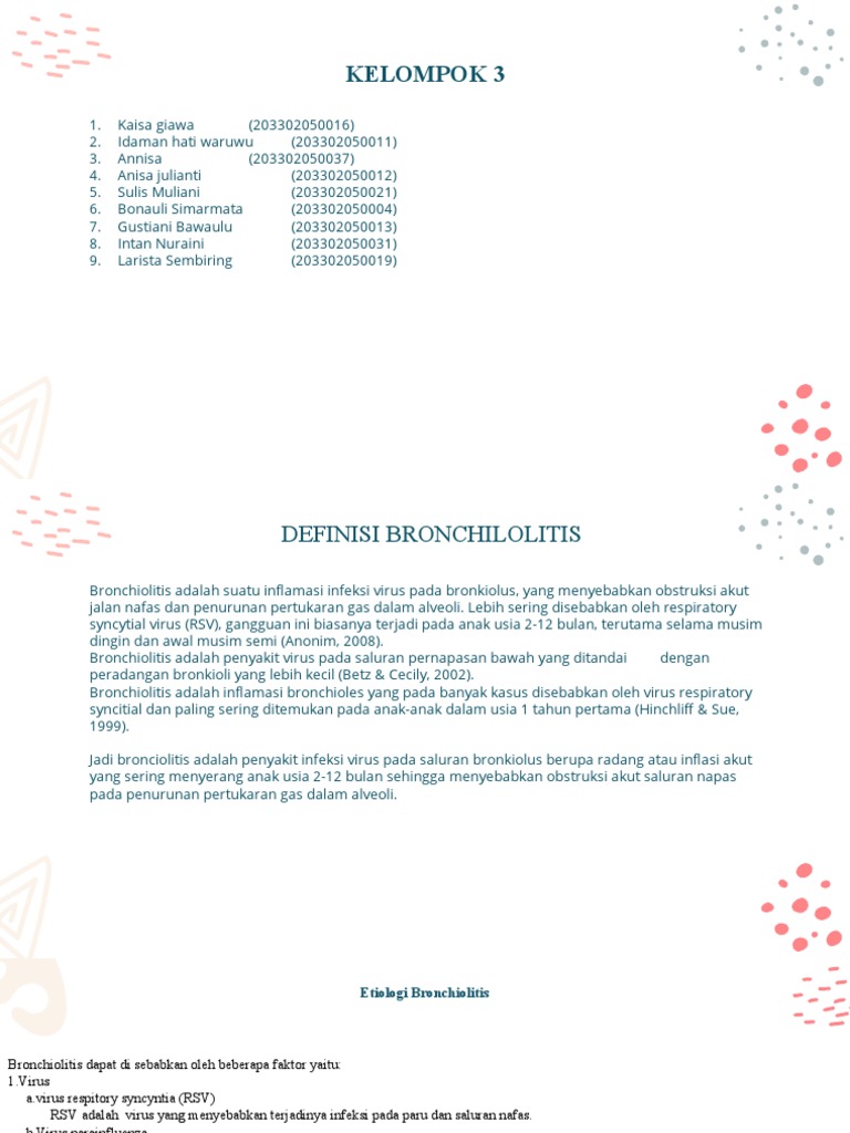 Kelompok 3 Bronchiolitis | PDF