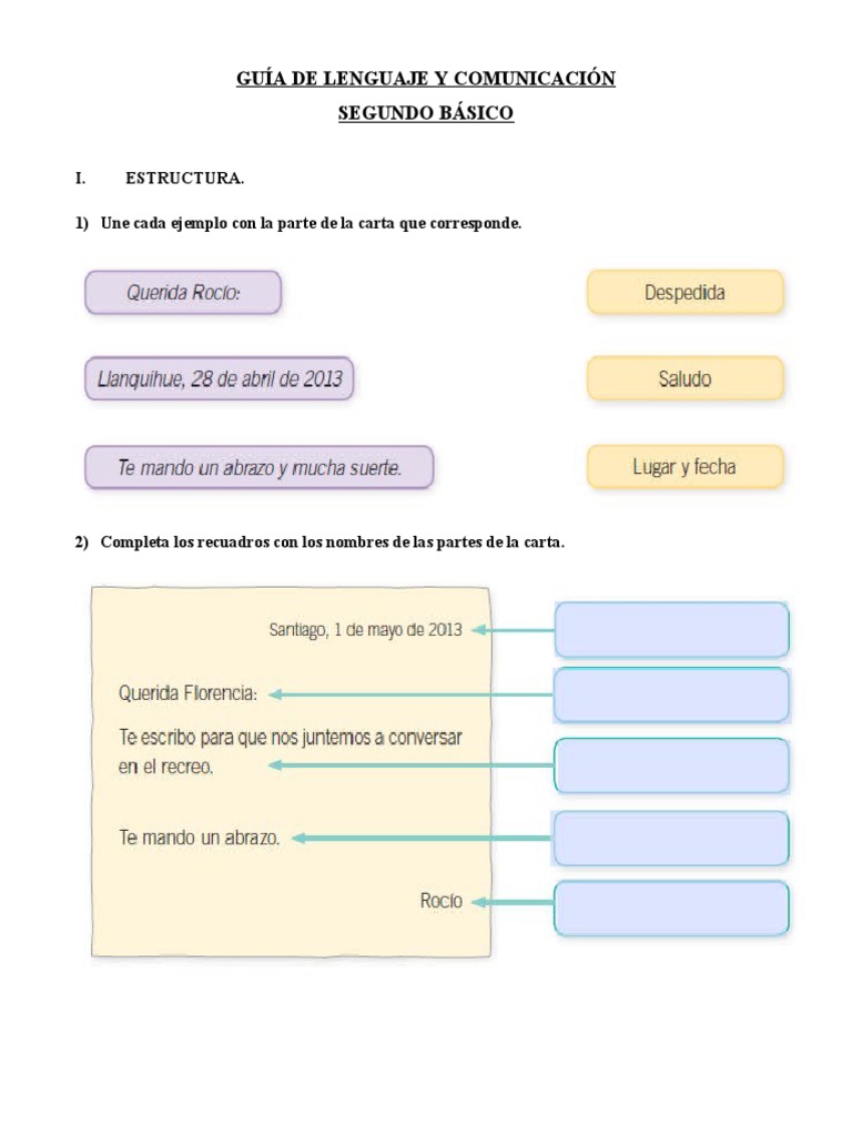 Guía Comprensión La Carta | PDF