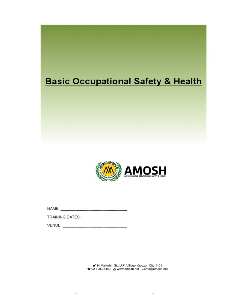 BOSH Manual 061320a | Download Free PDF | Occupational Safety And Health | Reliability Engineering