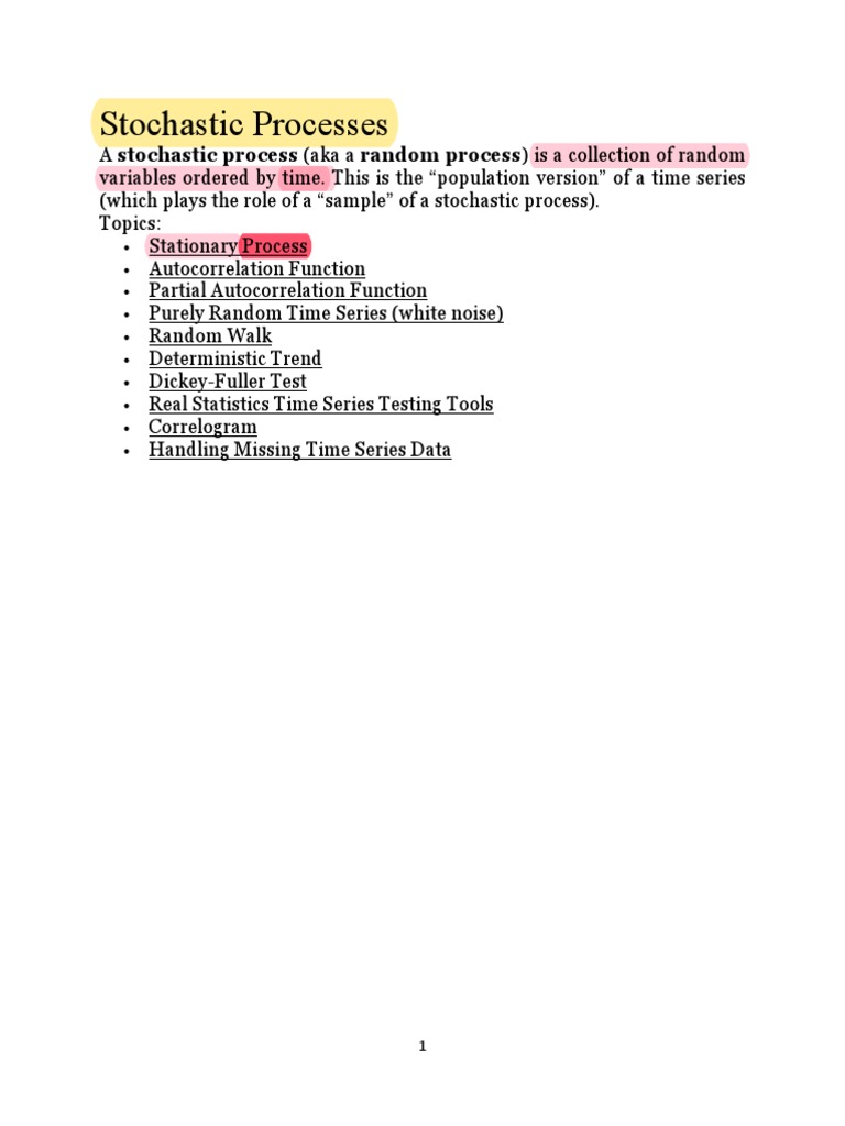 Stationary Process | PDF | Autoregressive Model | Stationary Process