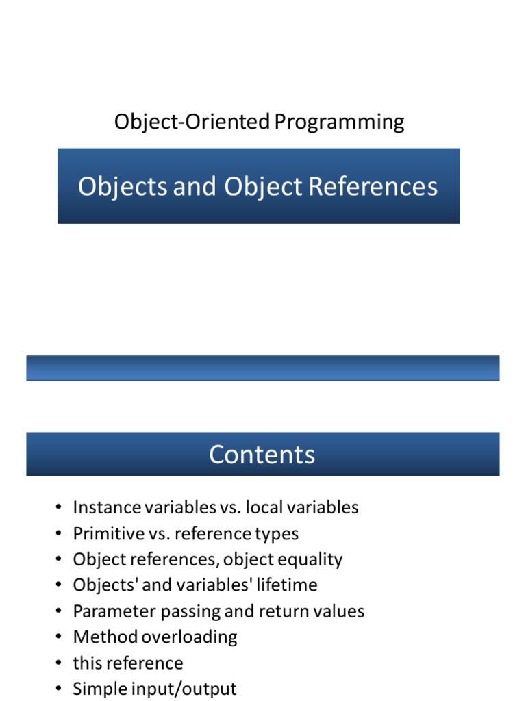 4-Objects and Object References | PDF | Parameter (Computer Programming ...