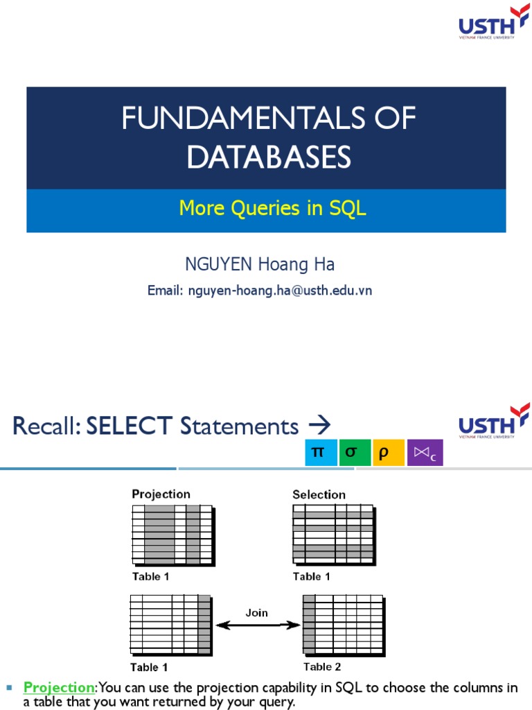 Lecture 4 More Sql Pdf Information Technology Management Data Management Software