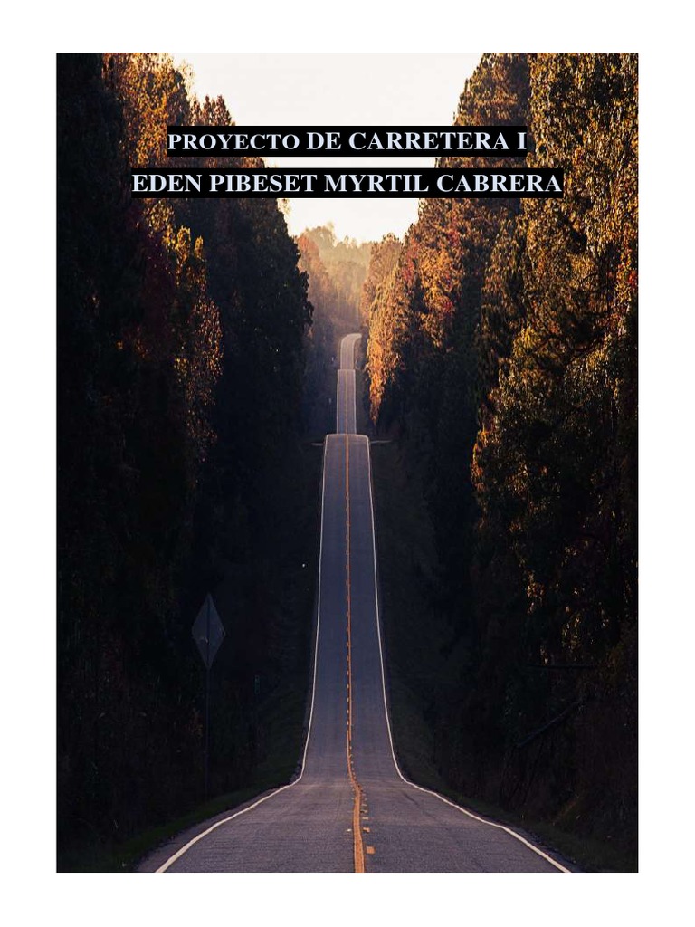 Proyecto de Carretera I | PDF | La carretera | Transporte